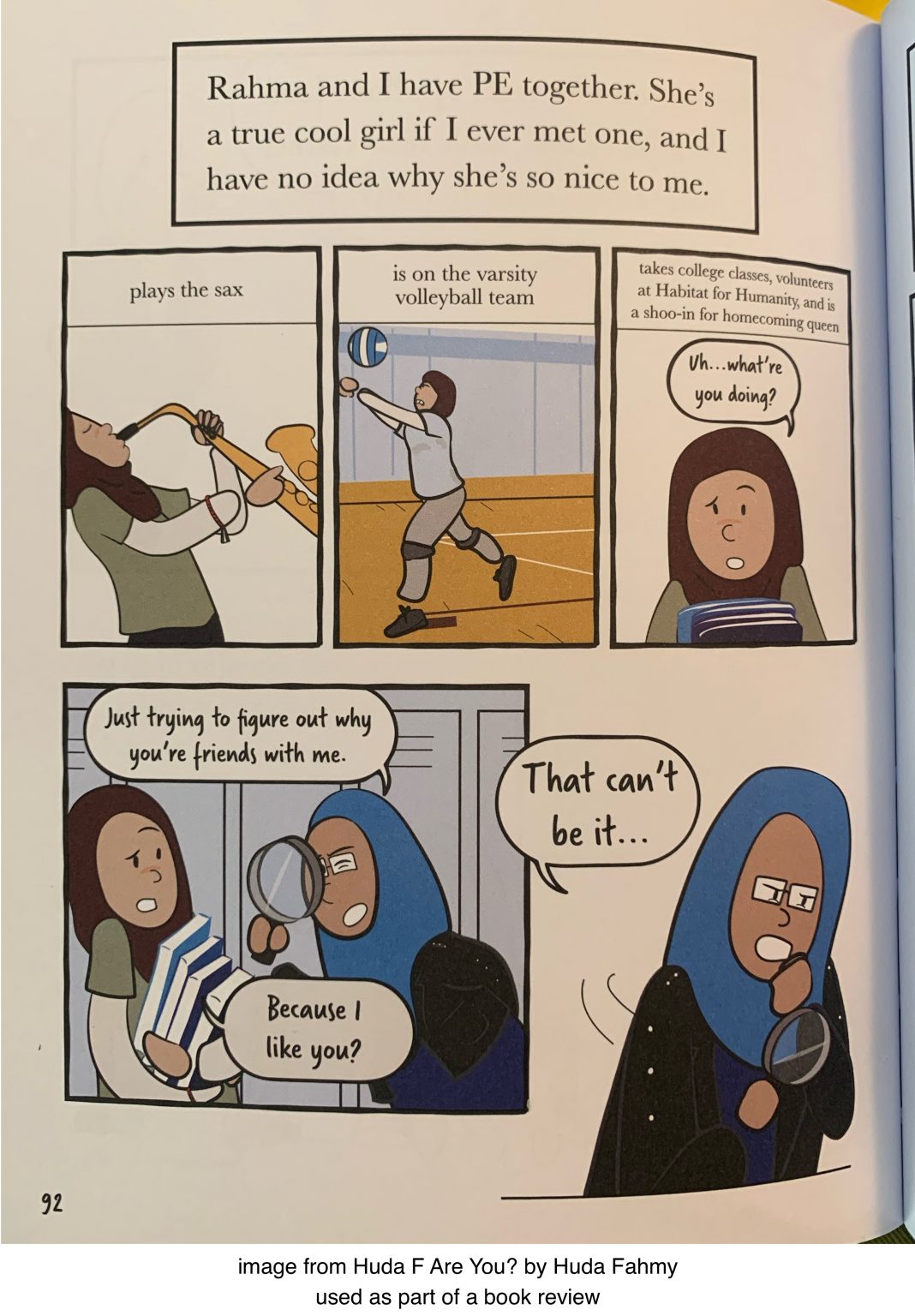 Graphic Novel Review: Huda F Are You? by Huda Fahmy – LIBRARY COMIC