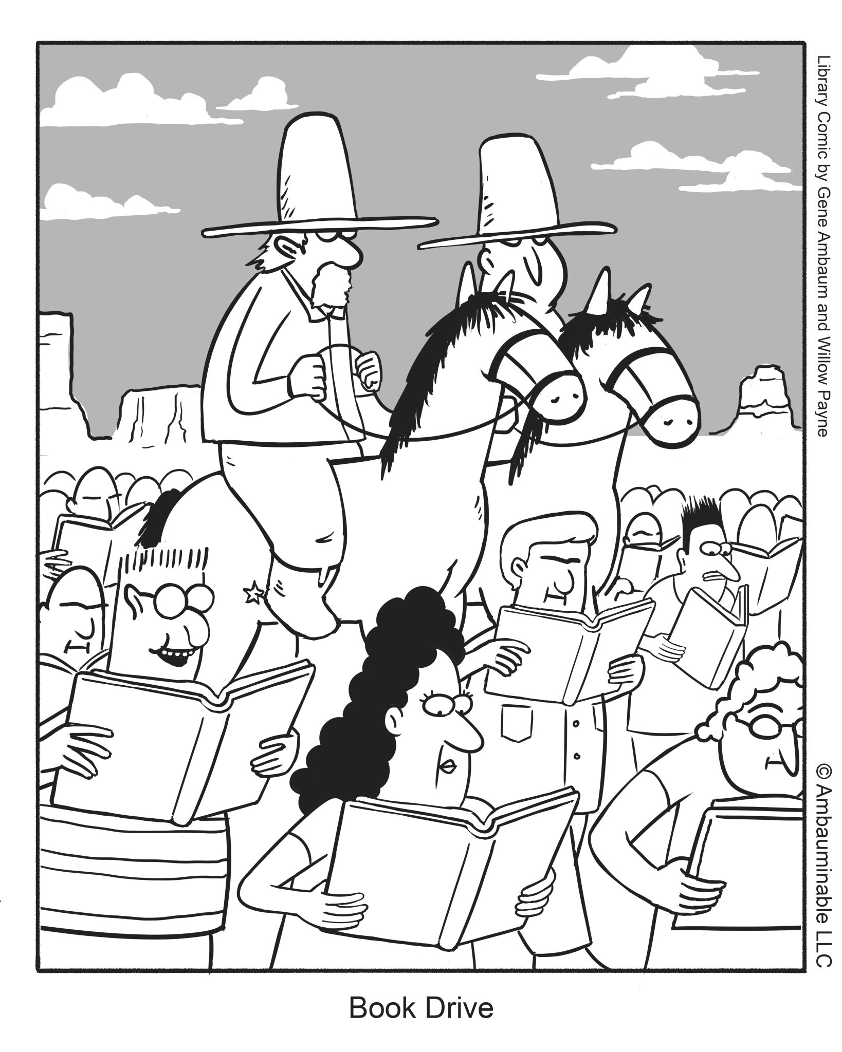 LIBRARY COMIC – A comic strip about a library.