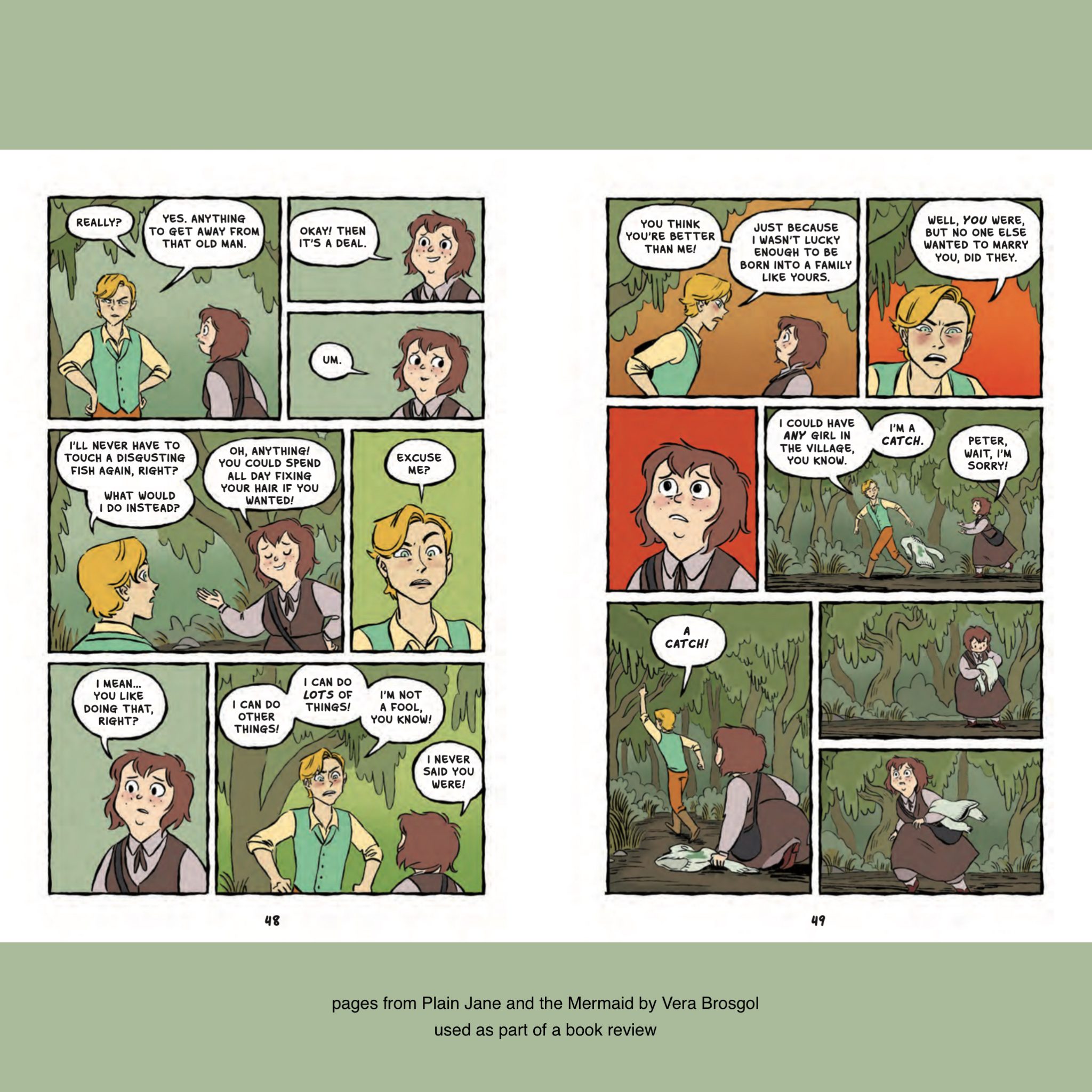 Graphic Novel Review: Plain Jane and the Mermaid by Vera Brosgol ...